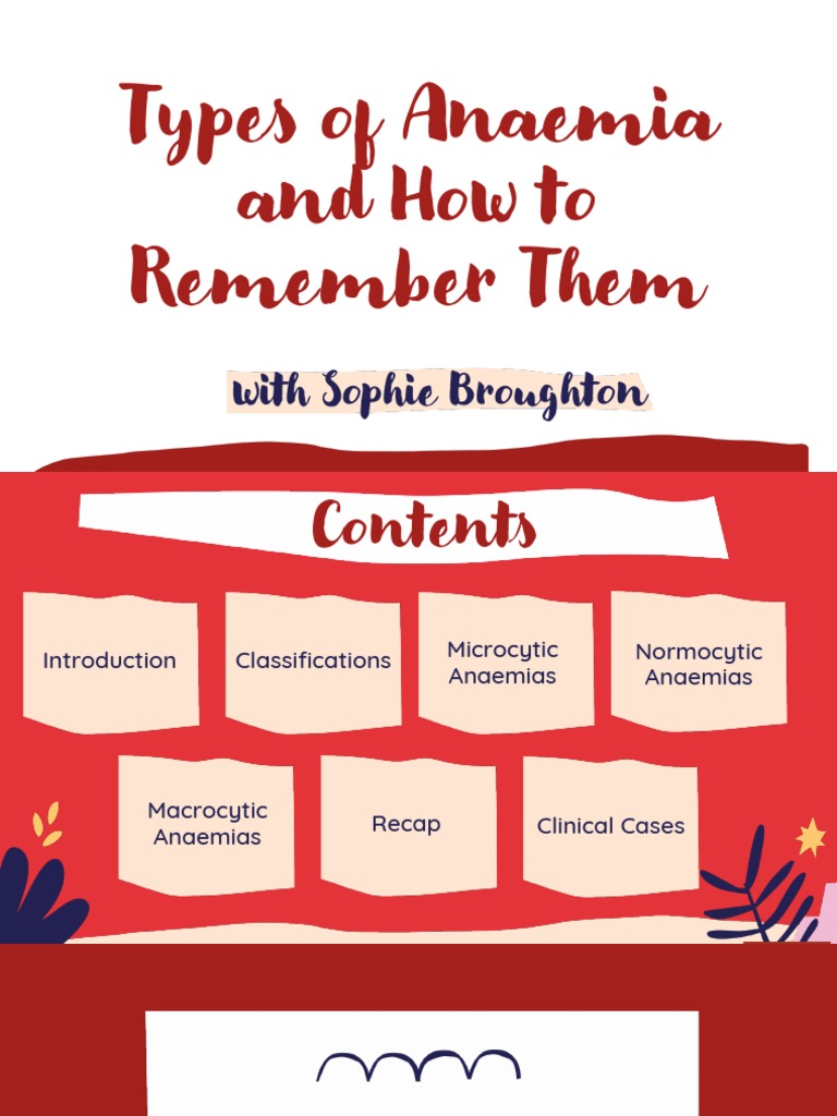 Types of Anaemia and How To Remember Them: With Sophie Broughton | PDF ...