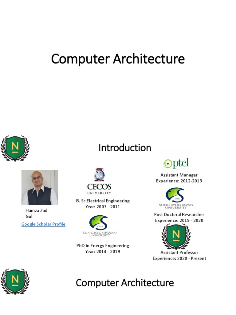 Computer Architecture - Week-1 - Lecture-1 | PDF | Computer ...