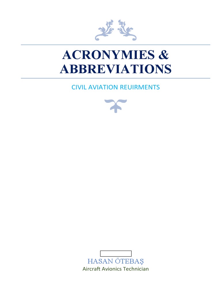 Acronyms & Abbreviations 2 | PDF | Federal Aviation Administration ...