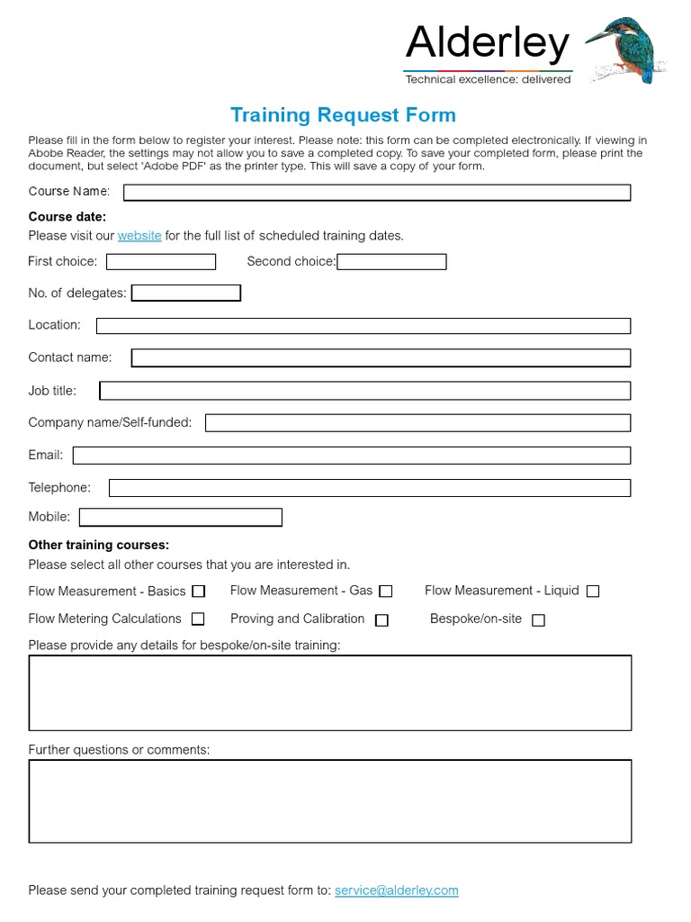 Training Request Form | PDF