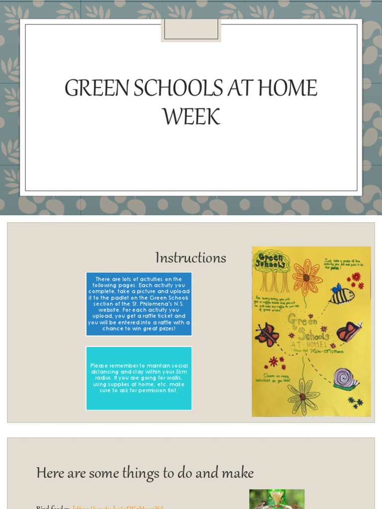 Green Schools at Home With Green Code Competition | PDF | Leisure