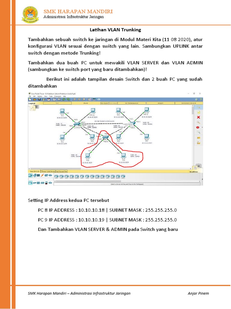 Latihan VLAN Trunking SMK | PDF | Komputer