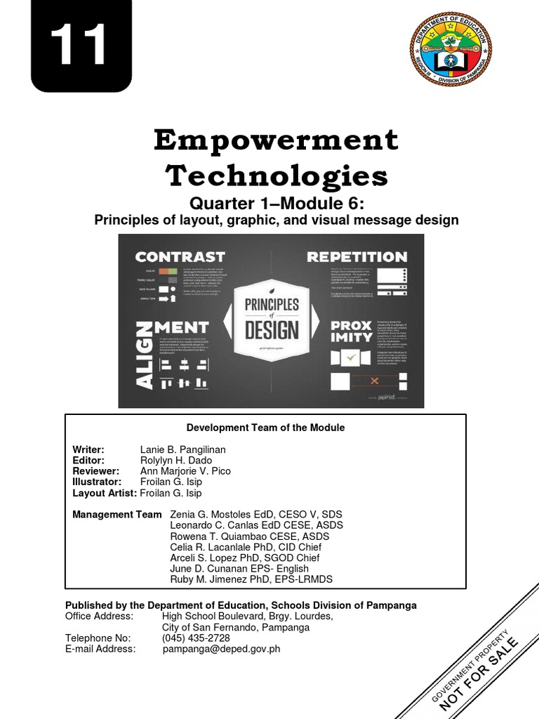 EmpTech - Q1 - Mod6 - Principles of Layout, Graphic, and Visual Message ...