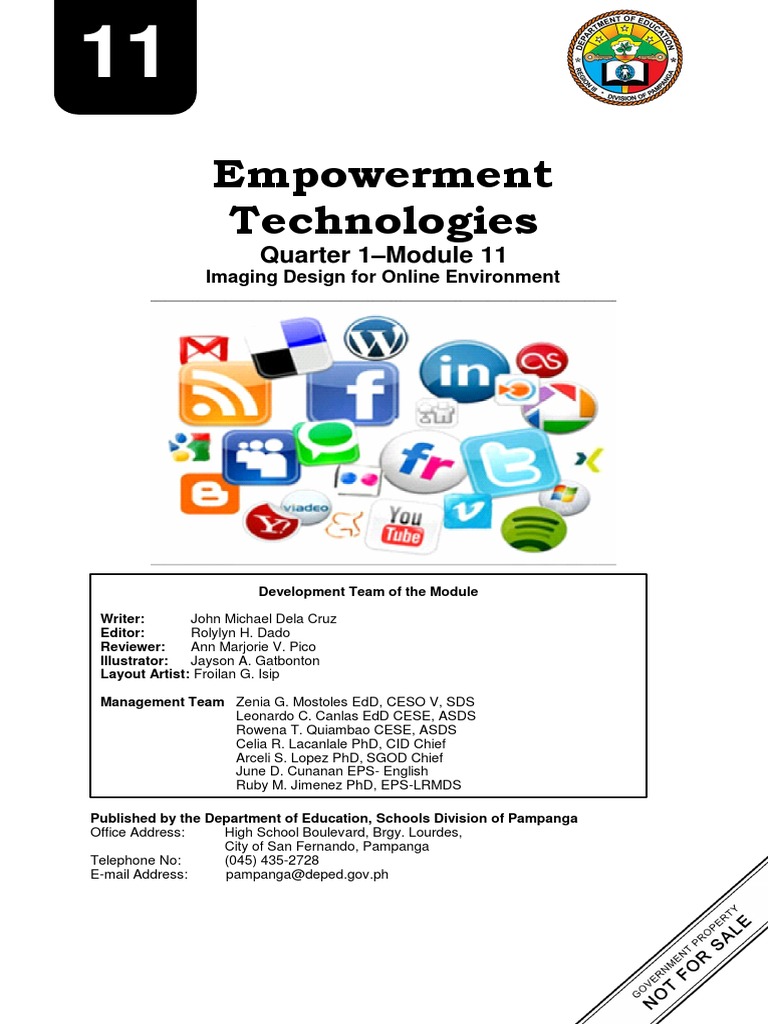 EmpTech - Q1 - Mod11 - Imaging Design For Online Environment | PDF | Html | Educational Technology