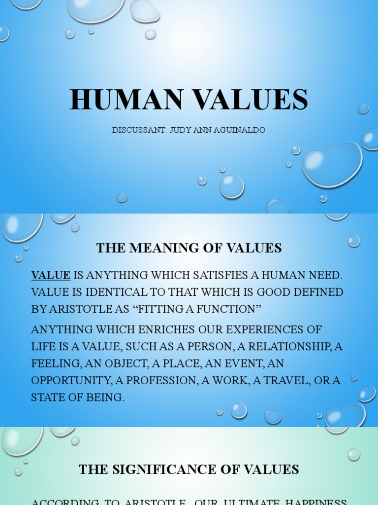 Human Values | PDF | Value (Ethics) | Happiness