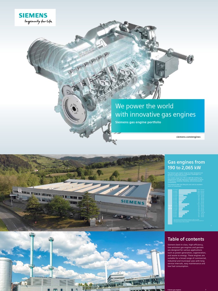 We Power The World With Innovative Gas Engines: Siemens Gas Engine ...