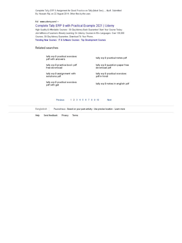 Tally Erp 9 Practical Exercises PDF - Google Search | PDF
