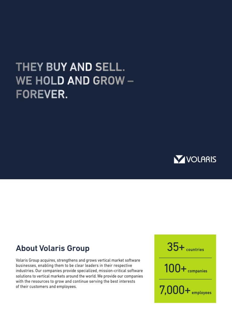 Volaris Group - Intro Deck | PDF | Employment | Mergers And Acquisitions