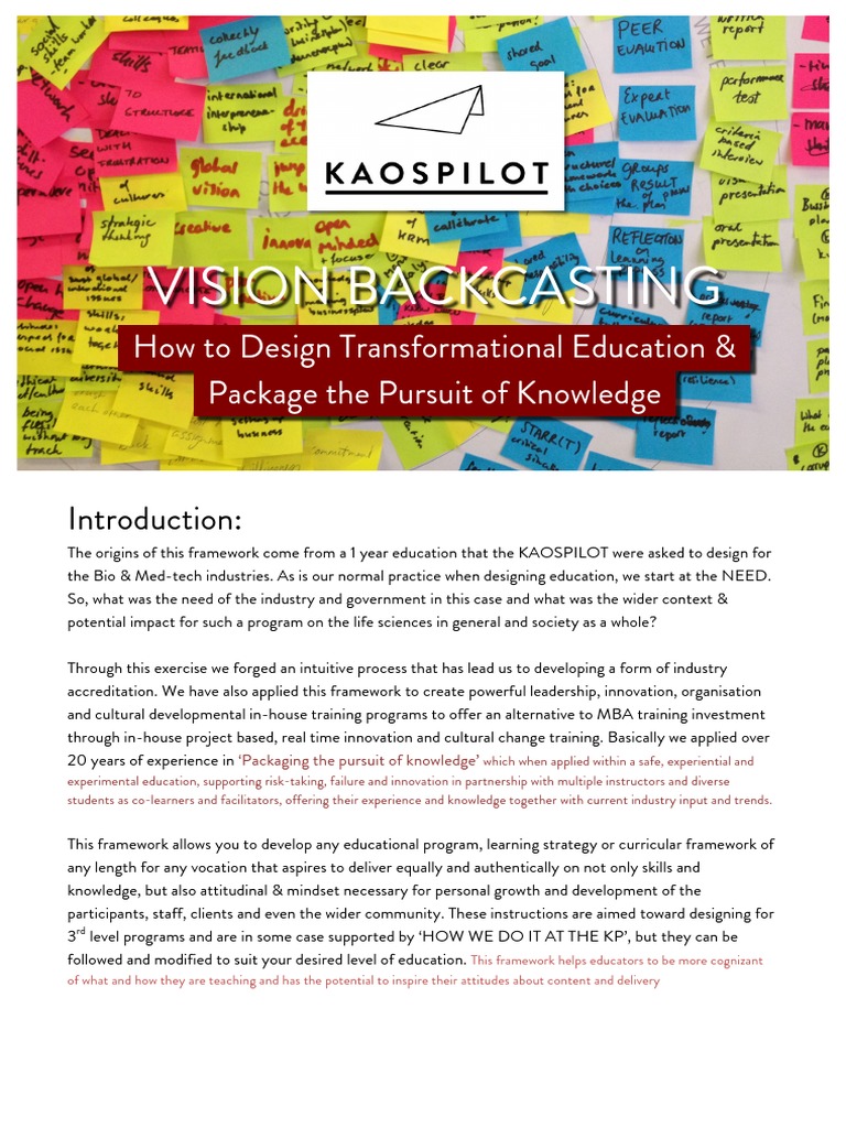 A&CFLS - Vision Backcasting Framework INSTRUCTIONS | PDF | Mindset ...