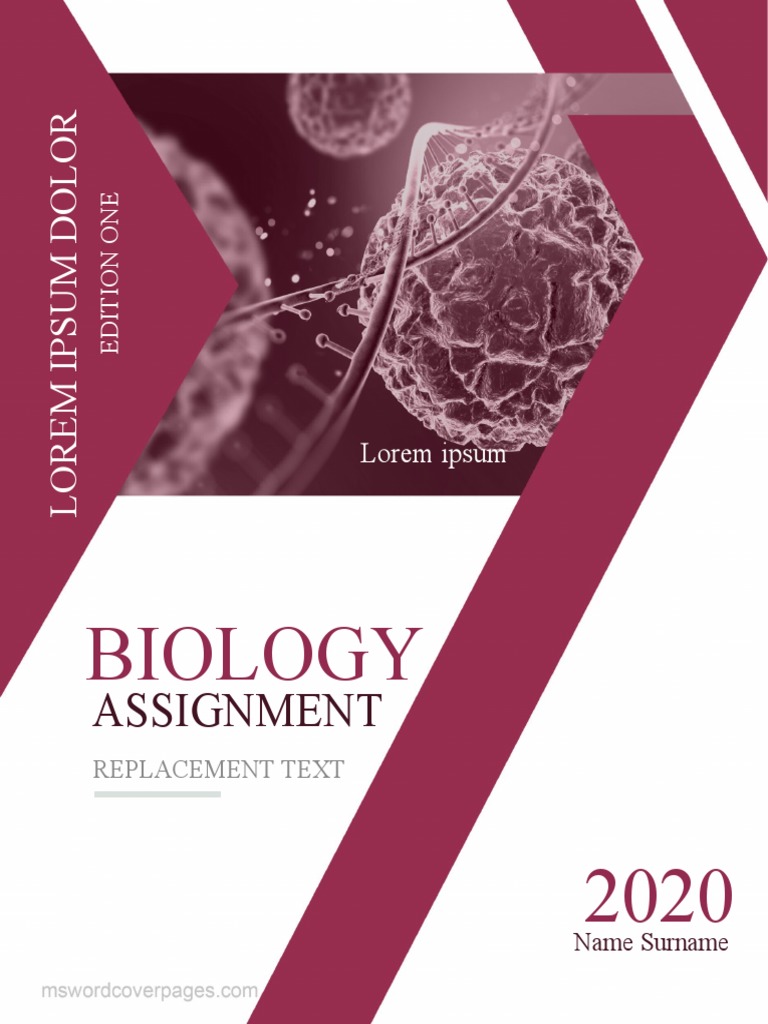 Biology Assignment Cover Page Design | PDF