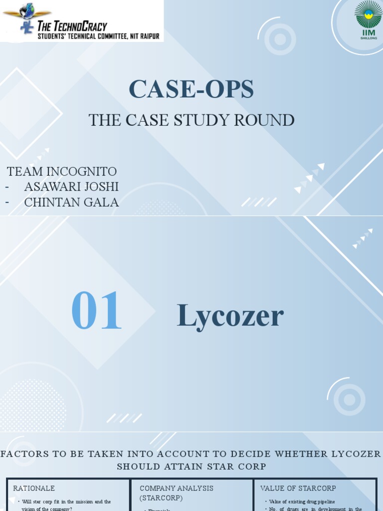 Case-Ops: The Case Study Round | PDF | Shoe | Clinical Trial
