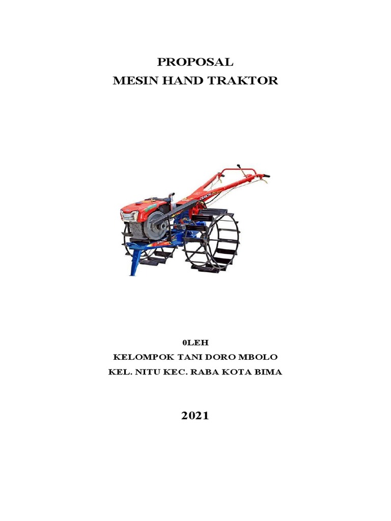 PROPOSAL Hand Traktor DORO MBOLO | PDF