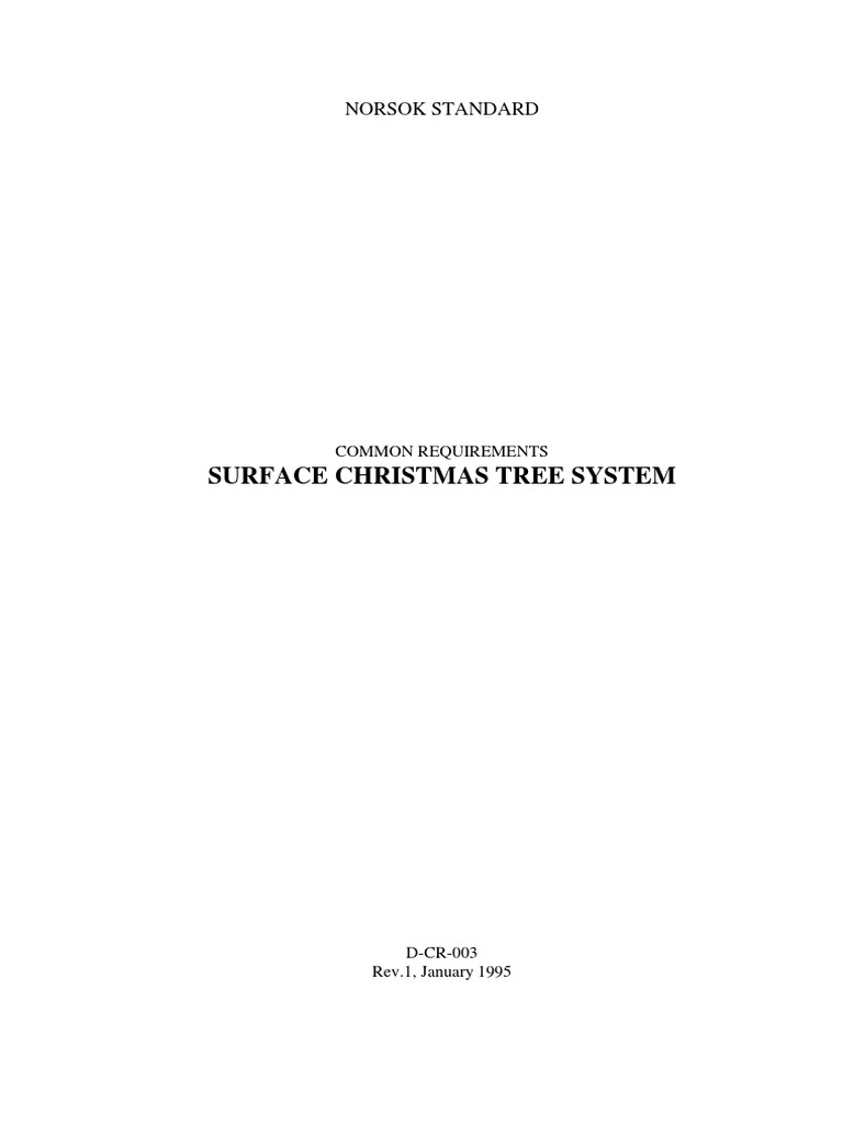 Surface Chrismas Tree System | PDF | Valve | Specification (Technical ...