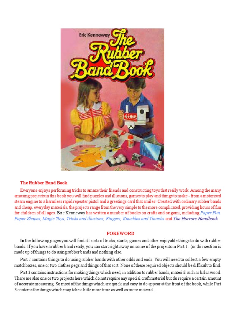 Fun Rubber Band Projects and Tricks | PDF