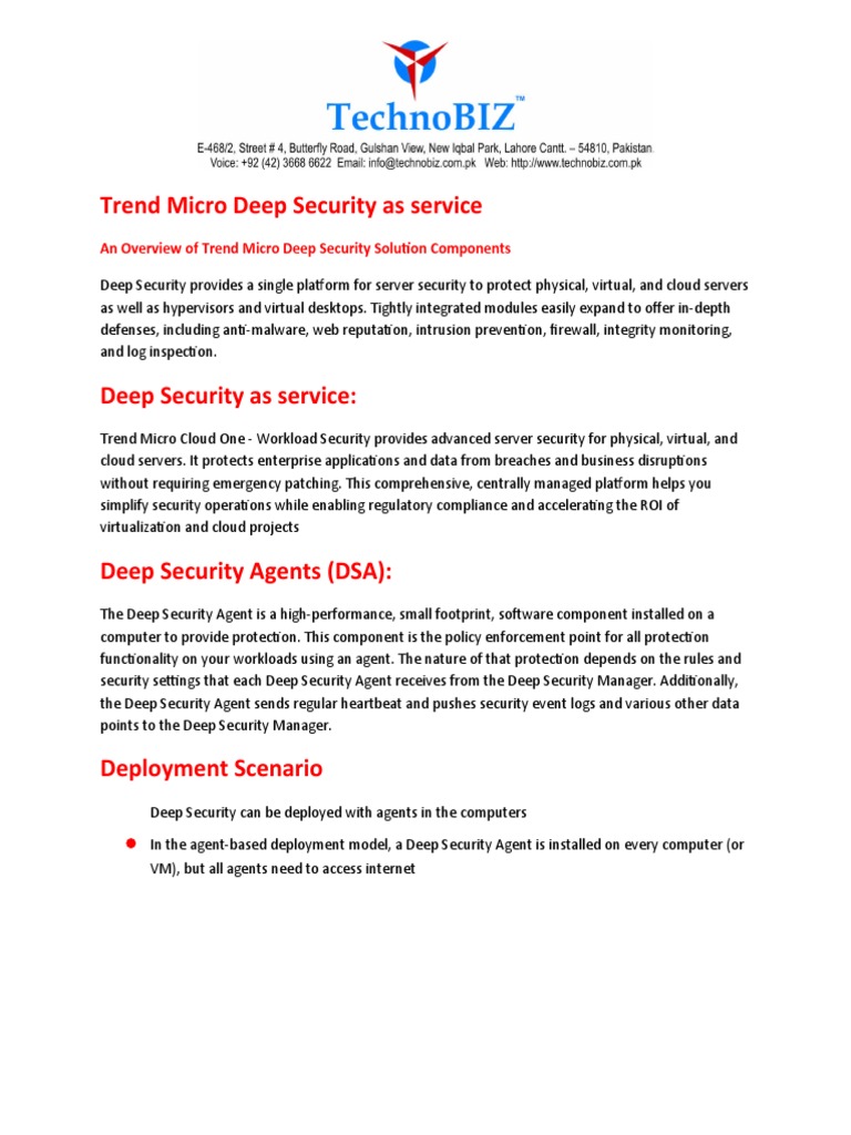 Trend Micro Deep Security as service: Comprehensive server security for ...