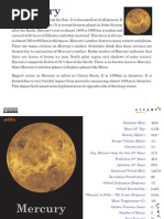 Mercury Fact Sheet | PDF | Mercury (Planet) | Orbit