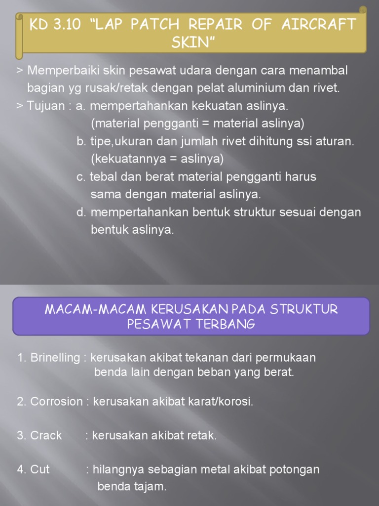 Perbaikan Skin Pesawat dengan Lap Patch | PDF | Teknologi & Rekayasa