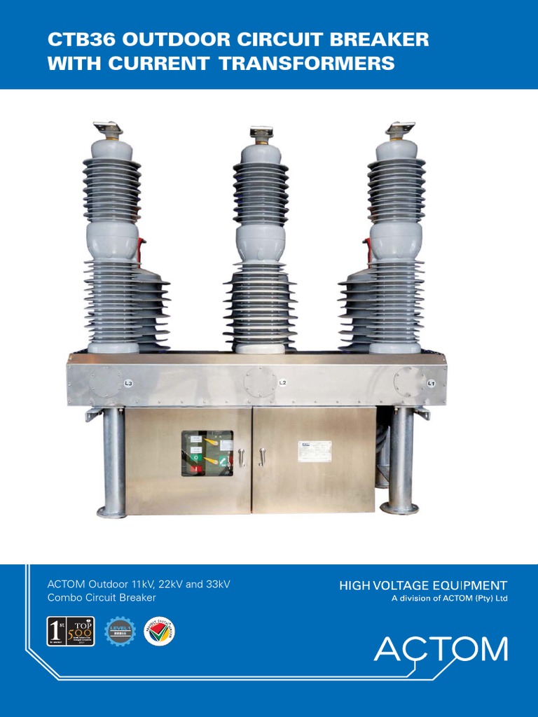 Actom Hve Ctb36 Outdoor Circuit Breakers Aug 2018 LR | PDF | Transformer | Switch