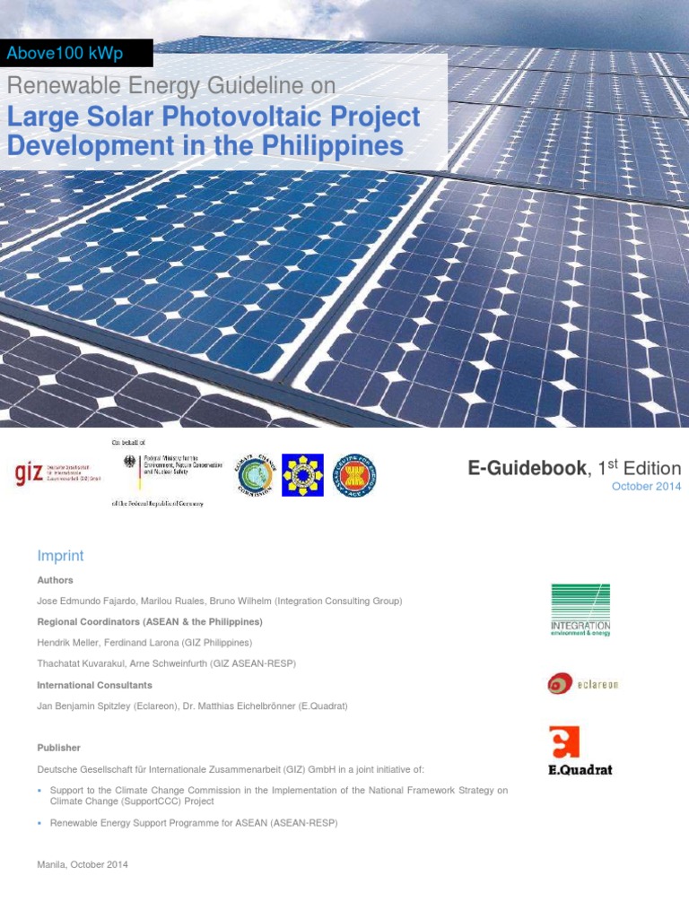 E-Guidebook-Large Solar PV PH | PDF | Solar Power | Electrical Grid