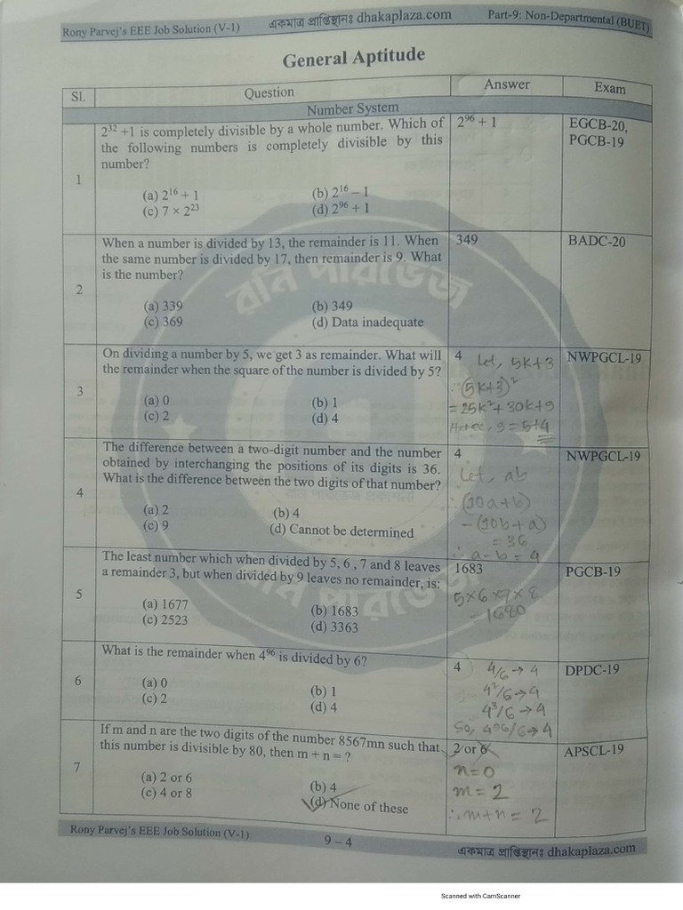 General Aptitude by Rony Parvez | PDF