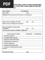 Fire Drill Report Template | PDF