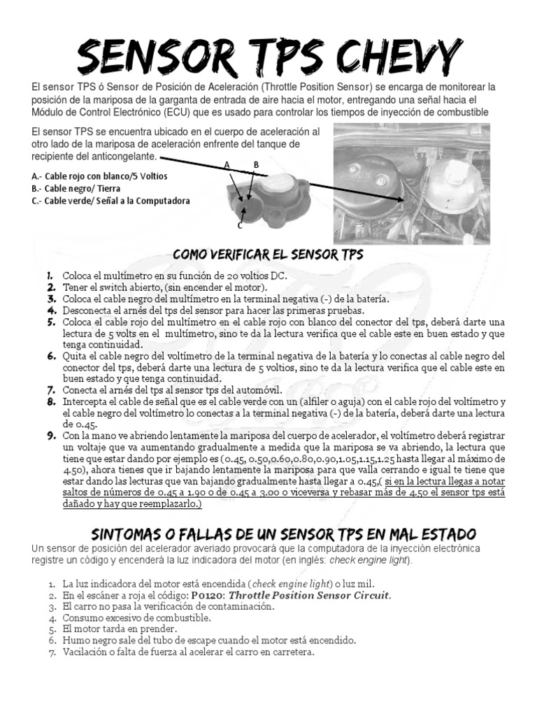 Sensor Tps Chevy | PDF | Bienes manufacturados | Electricidad