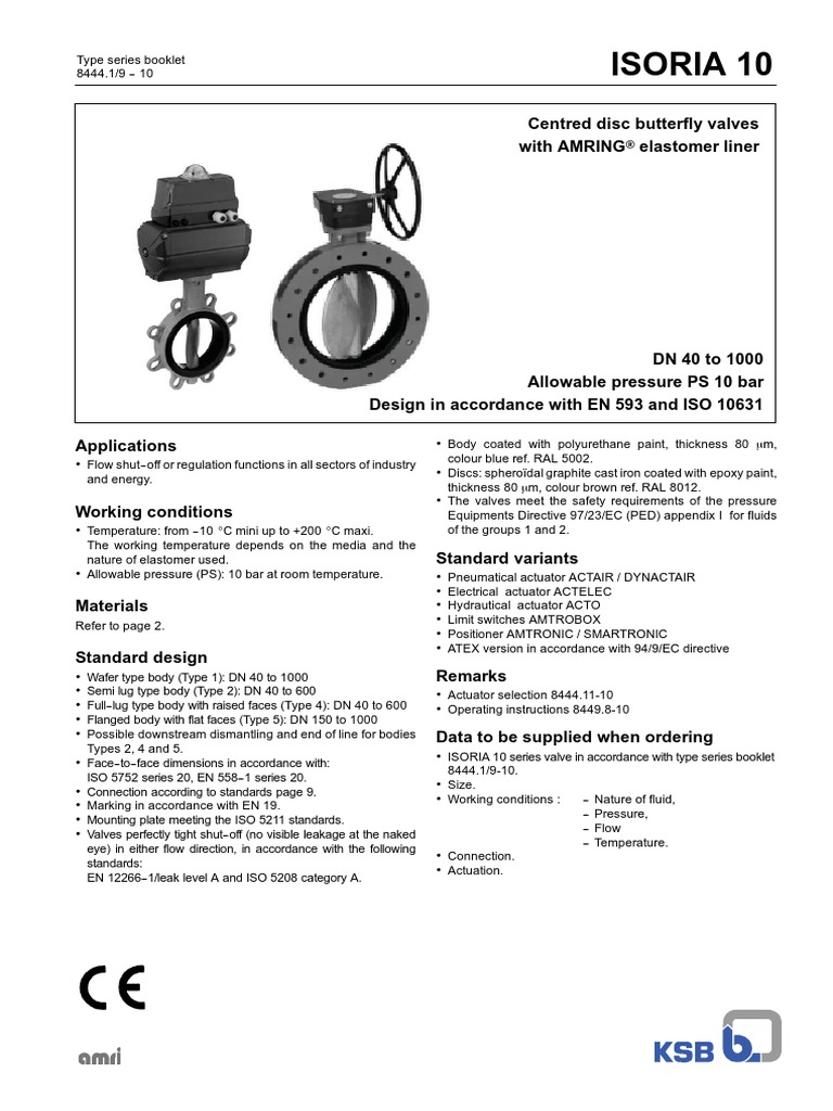 ISORIA 10 Brochure | PDF | Valve | Bearing (Mechanical)