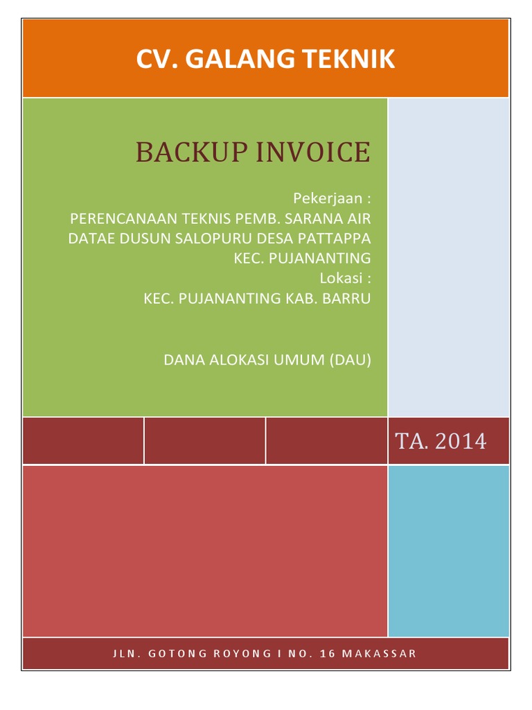 Rekapitulasi Invoice 2014 CV. Galang Teknik | PDF