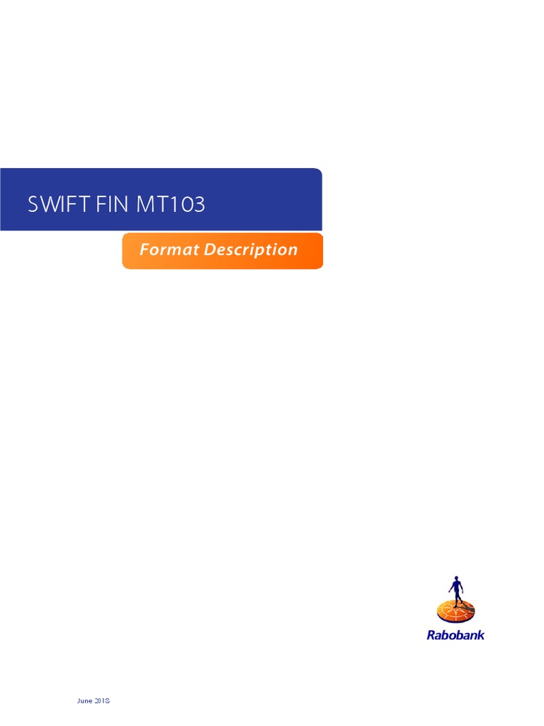 Swift Fin Mt103: Format Description | PDF | Payments | Banking