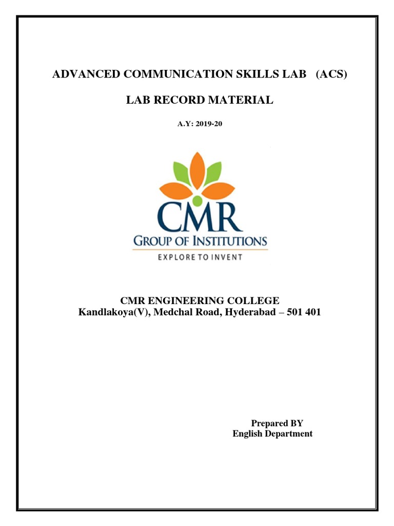 Acs Lab Record Material PDF | PDF | Résumé | Conversation