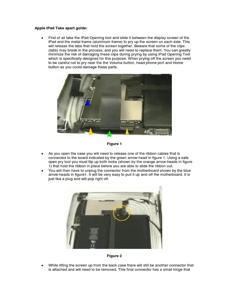 iPad Disassembly Guide | PDF | I Pad | Electrical Connector
