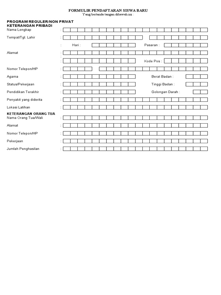 Formulir Kosong | PDF