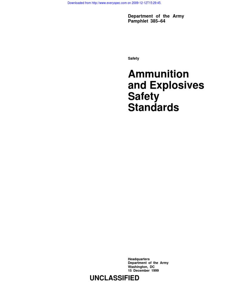 Army Explosives Safety Guide | PDF | Ammunition | Bomb Disposal