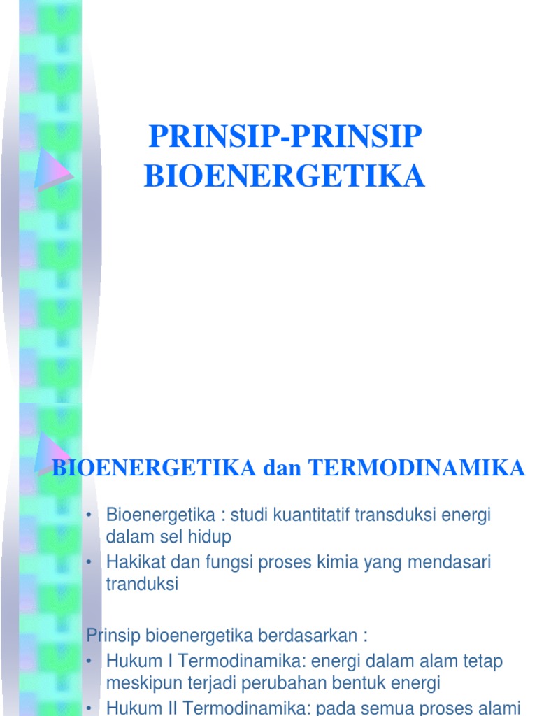 Prinsip-Prinsip Bioenergetika | PDF