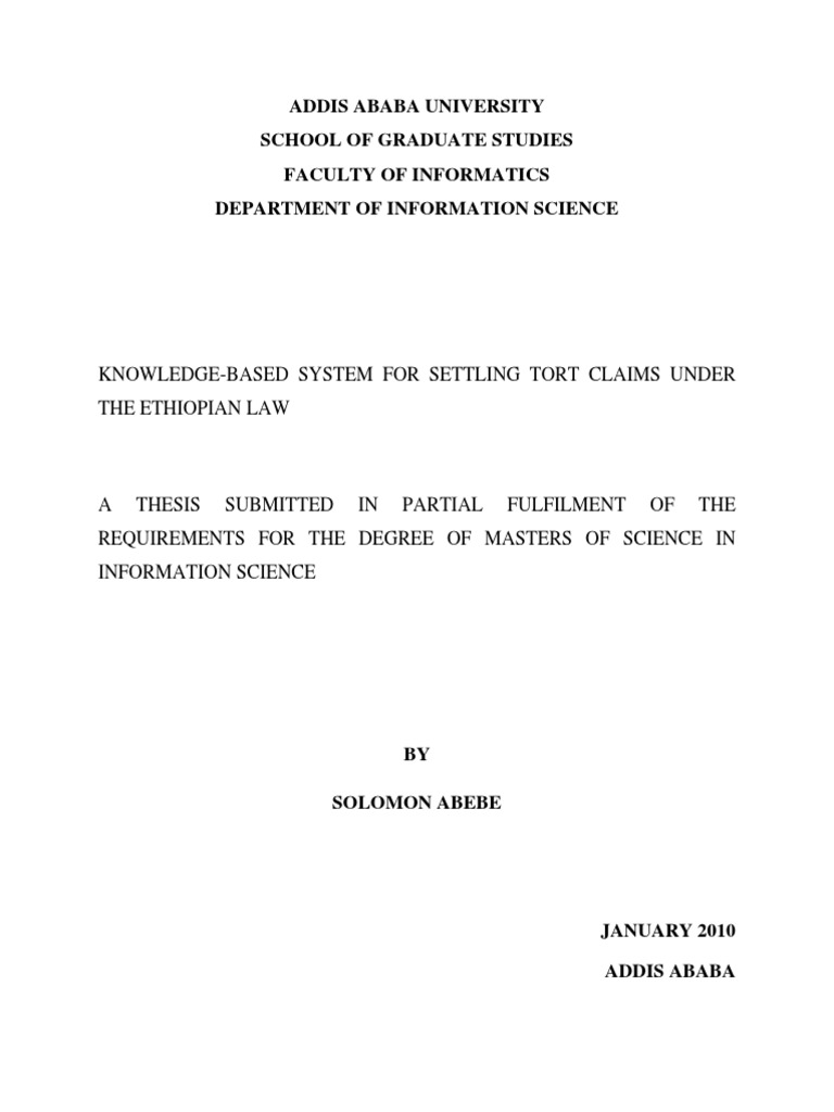 Solomon Abebe | PDF | Damages | Tort