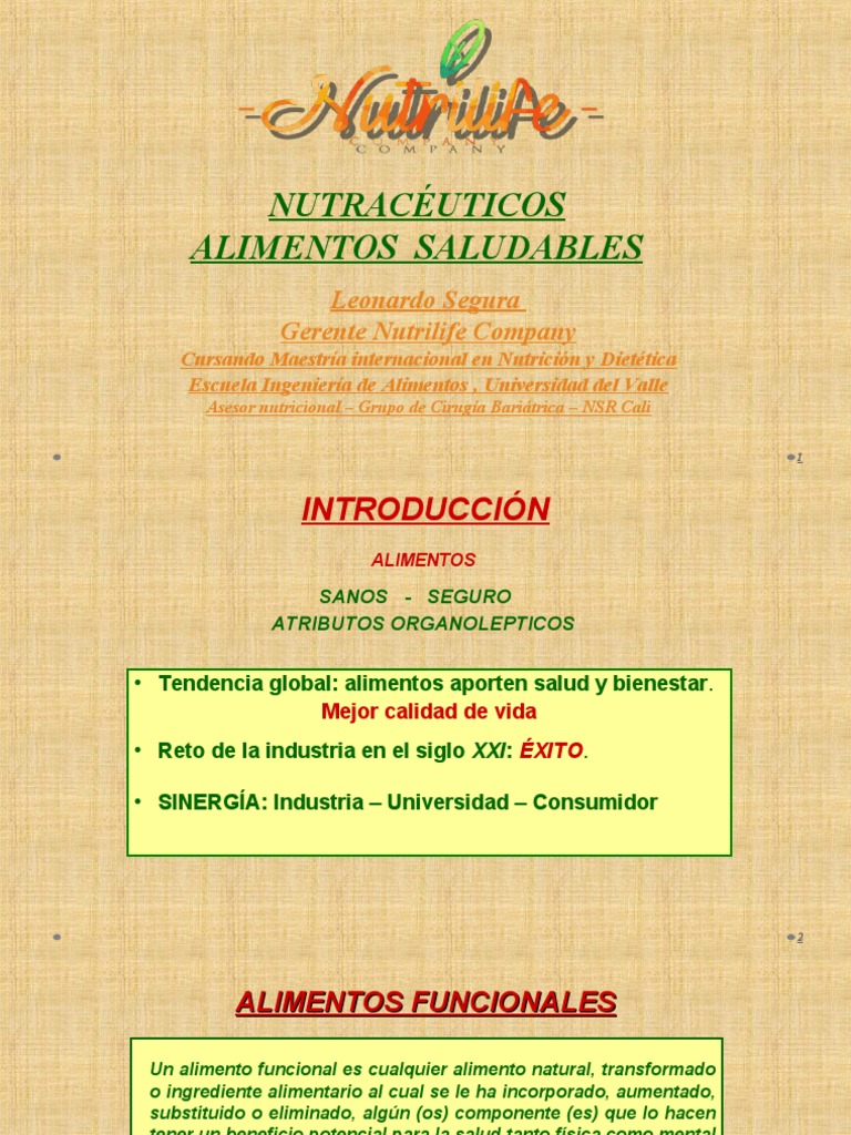 Alimentos Funcionales | PDF | Comida funcional | Alimentos