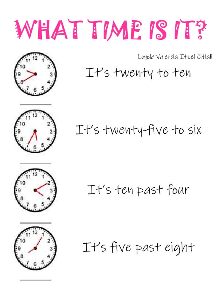 It's Twenty To Ten: What Time Is It? | PDF