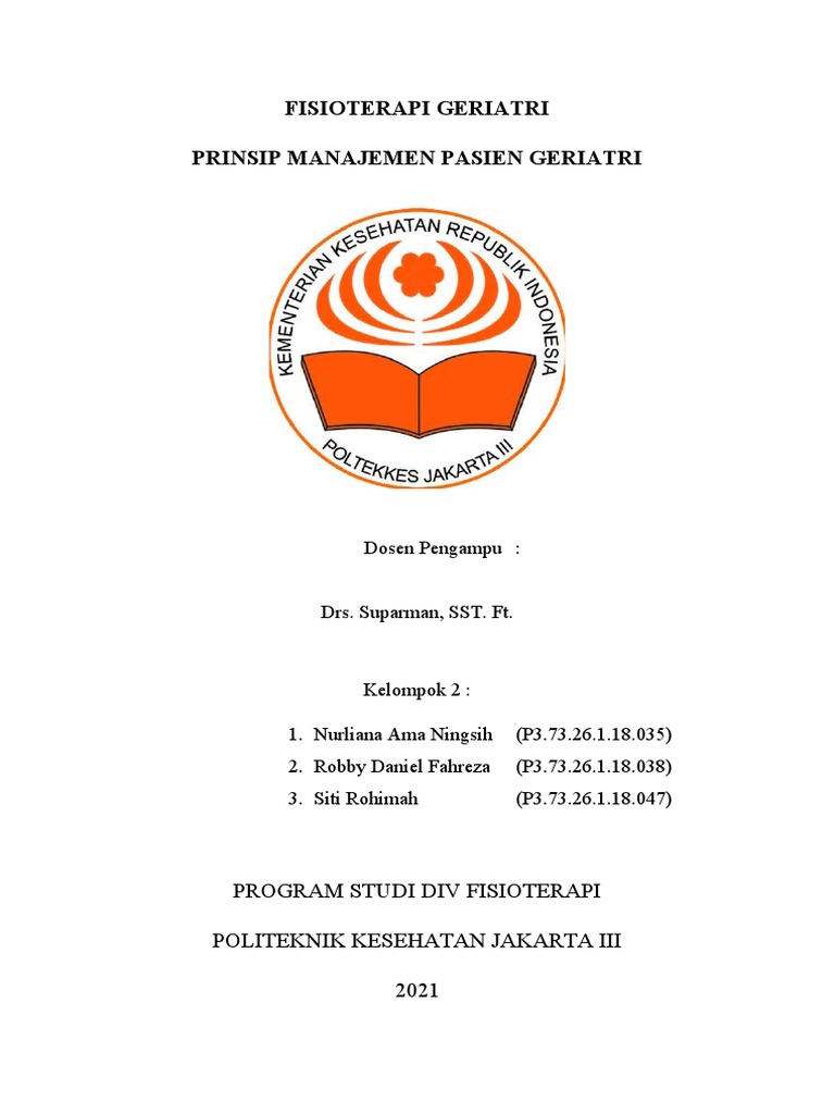 Prinsip Manajemen Fisioterapi Geriatri | PDF