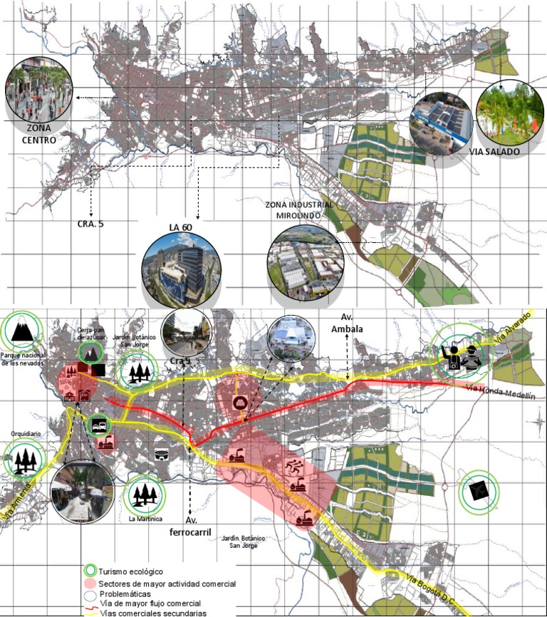 Mapa Economico Ibague | PDF | Transporte | Industrias de servicio