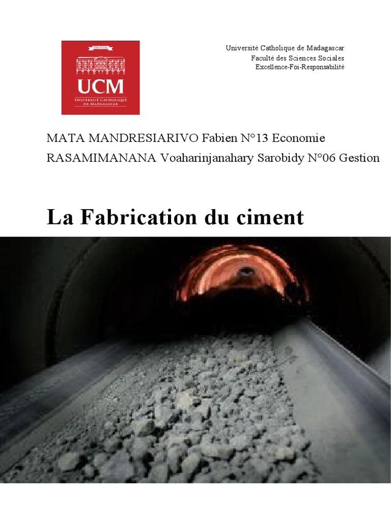 Fabrication de Ciment | PDF | Ciment | Environnement naturel