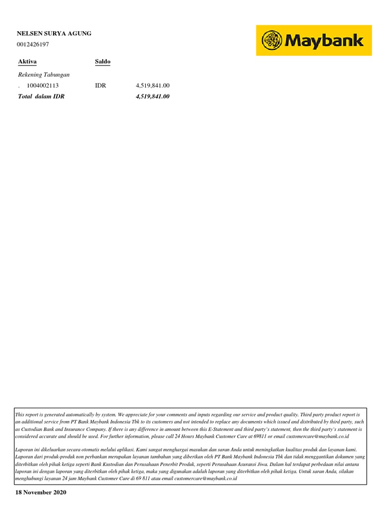 Bank Estatement | PDF