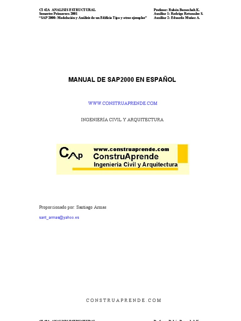 Manual de Sap 2000 - Calculo de Estructuras | PDF