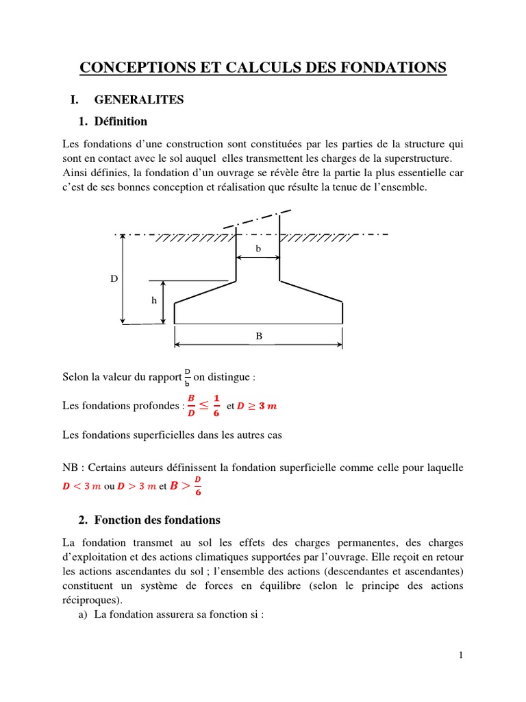 Calcul et Conception des Fondations | PDF | Fondation (construction ...