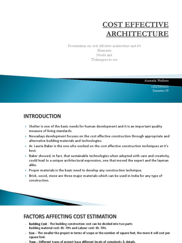 Cost Effective Architecture | PDF | Brick | Mortar (Masonry)