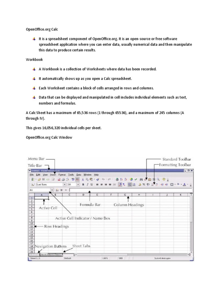 OpenOffice Calc Overview and Features | PDF | Technology & Engineering