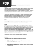 PNP Body Worn Camera Guidelines | PDF | Police | Arrest