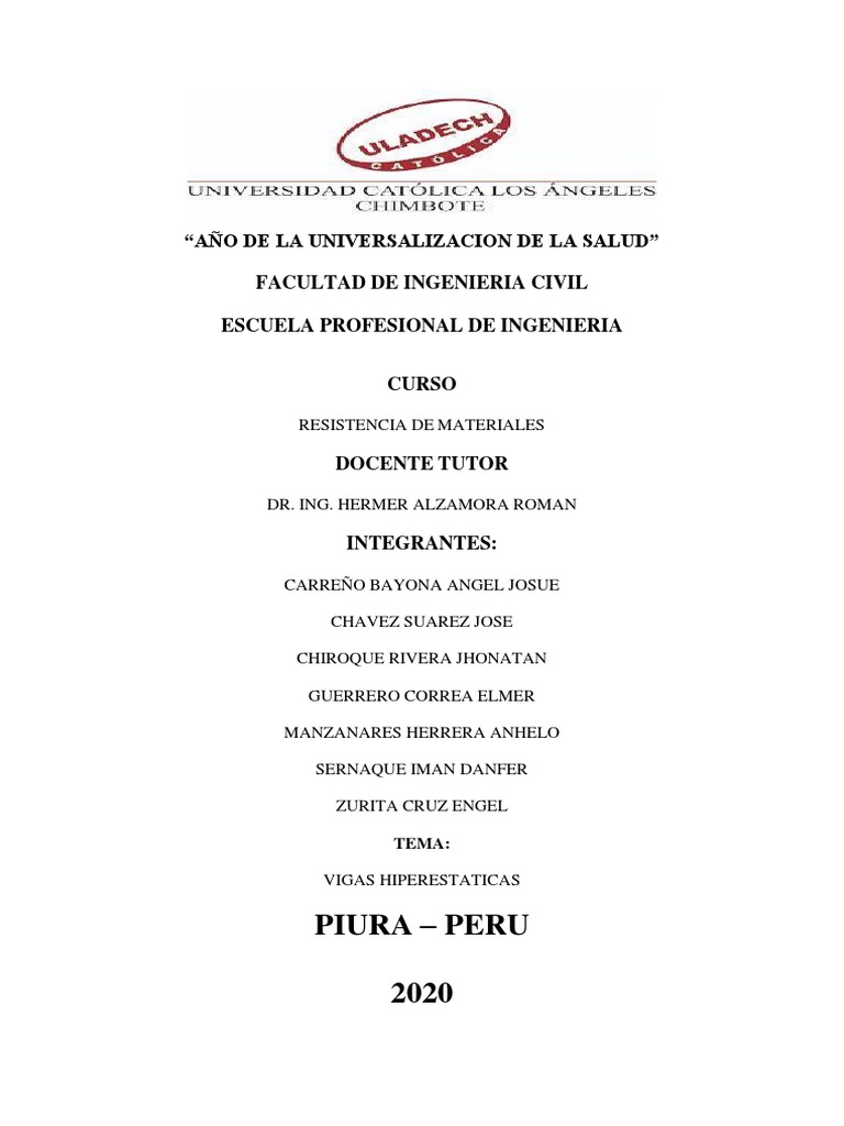 Vigas Hiperestaticas RM2 | PDF | Resistencia de materiales | Física