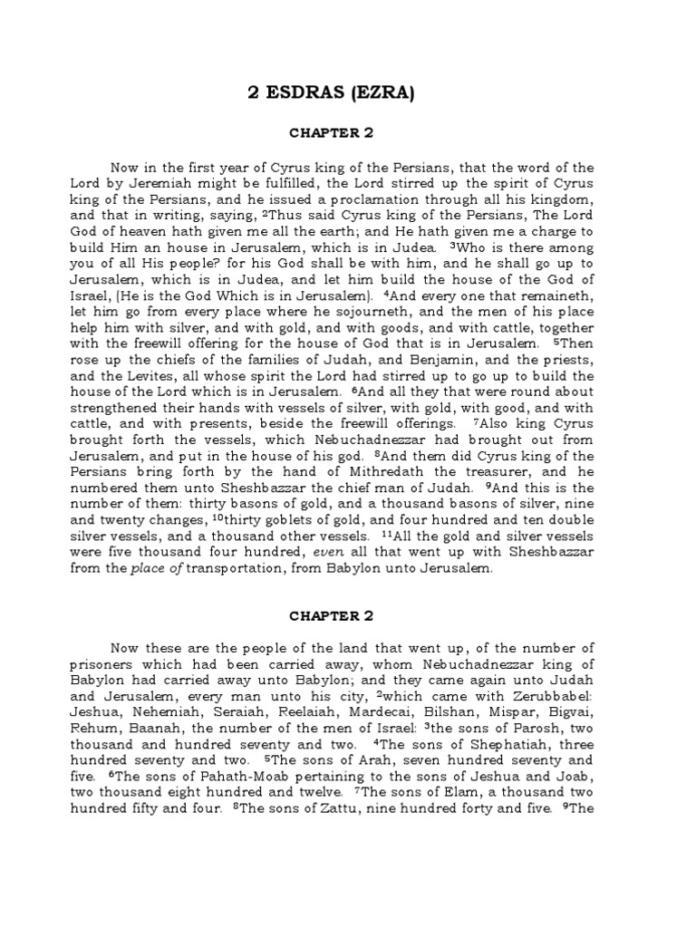 2 Esdras | Download Free PDF | Hebrew Bible People | Old Testament People