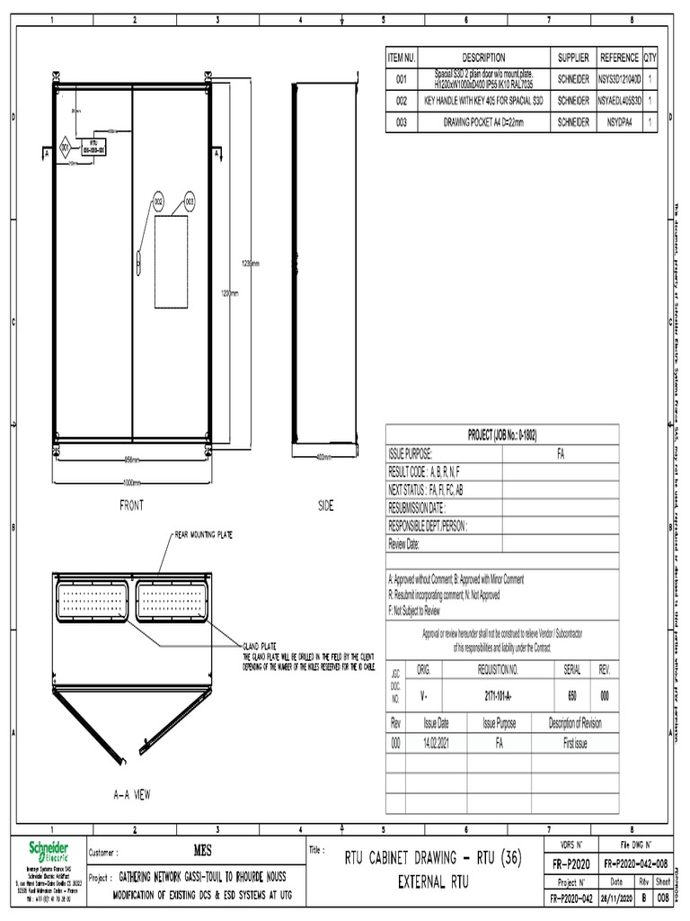 RTU Name Plate Drawing | PDF