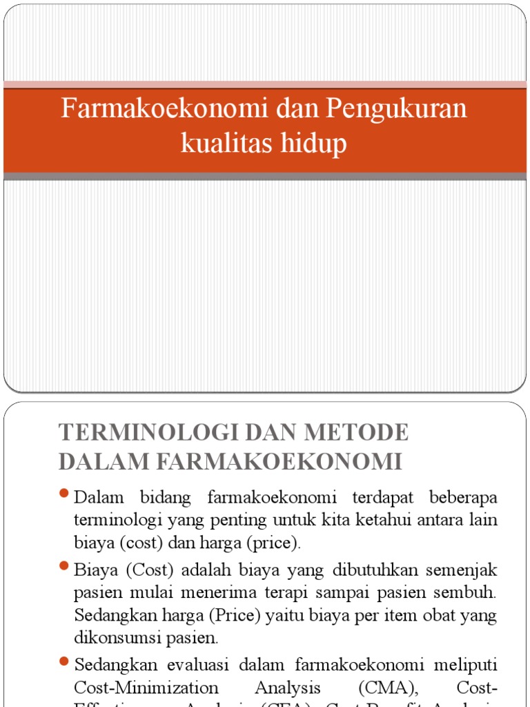 Farmakoekonomi-Kualitas-Hidup 2 | PDF